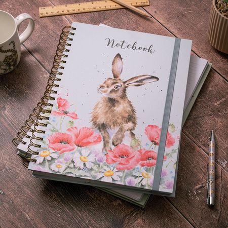 Wrendale Designs - A4 Hare Notebook Field of Flowers only £12.00