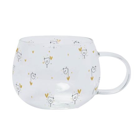 Belly Button Designs - Glass Mug - Bird only £14.99