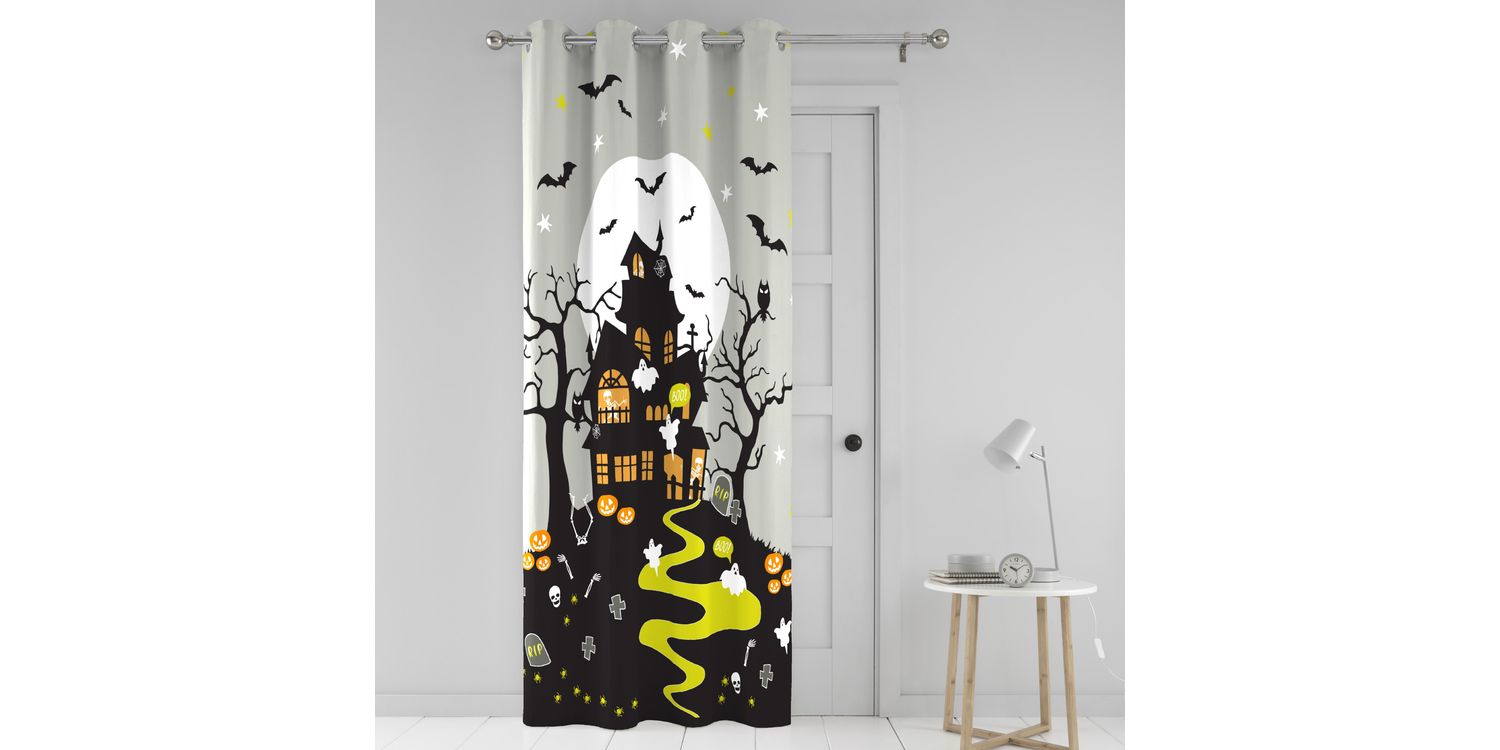 Bedlam Haunted House Glow in the Dark Door Curtain - 54" Width x 84 ...