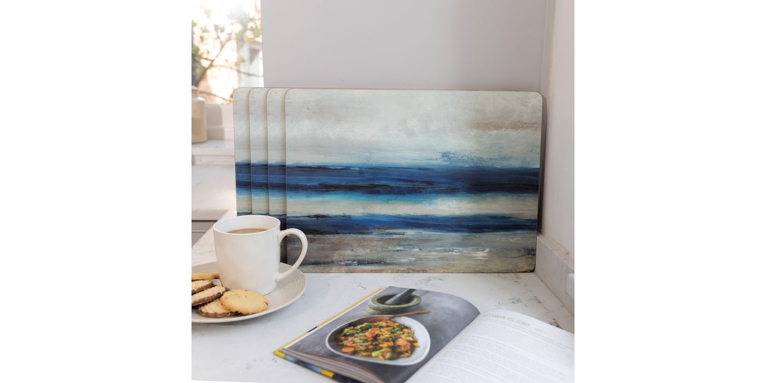 Creative Tops - Blue Abstract Set of 4 Tablemats only £17.99